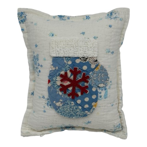 NEW Handmade Christmas Winter Mitten Pillow Vintage Quilt Chenille ...