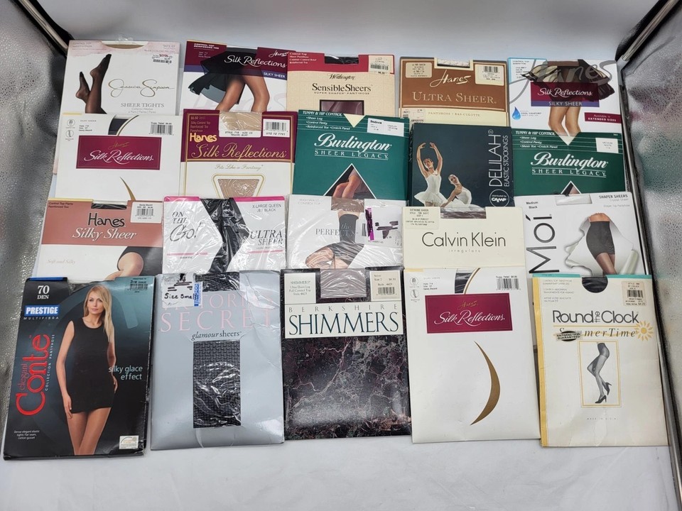 Vintage Hosiery Lot 140 Packages (160 Pairs) of Pantyhose Thigh Knee ...