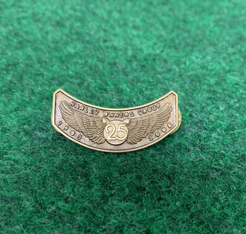 1983- 2008- 25 Years Of Harley Owners Group Lapel Pin | eBay