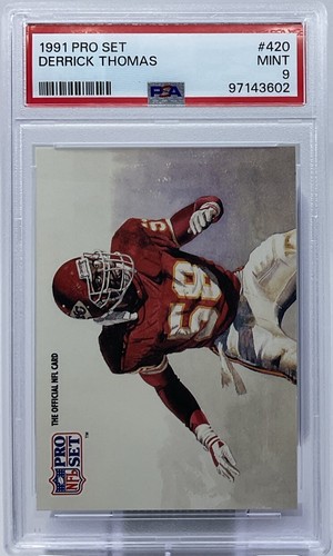 Derrick Thomas - PSA 9 - 1991 Pro Set All-AFC ‘126 Sacks’ - Mint Pop ...
