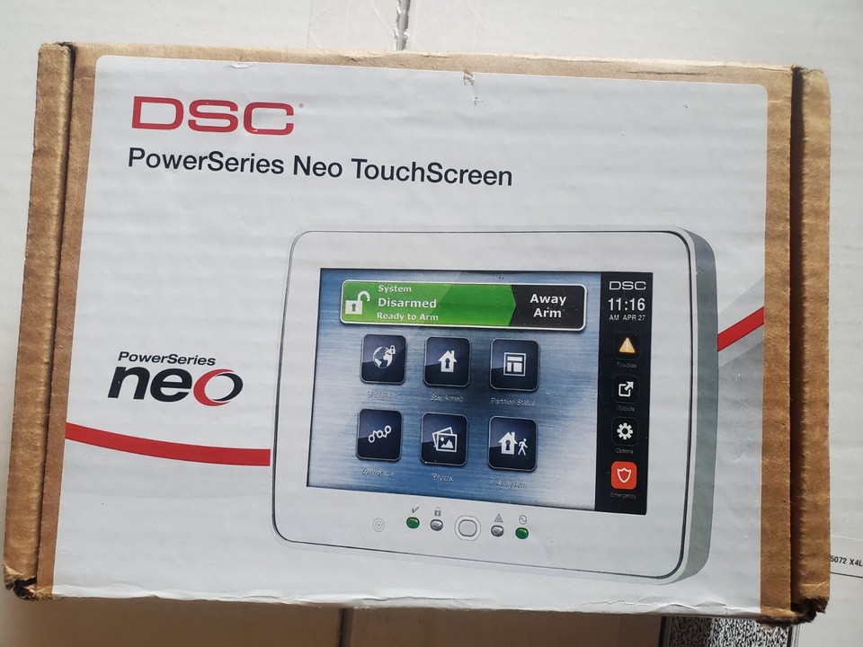 DSC HS2TCHP PowerSeries Neo 7" Hardwired Touchscreen Alarm Keypad | eBay