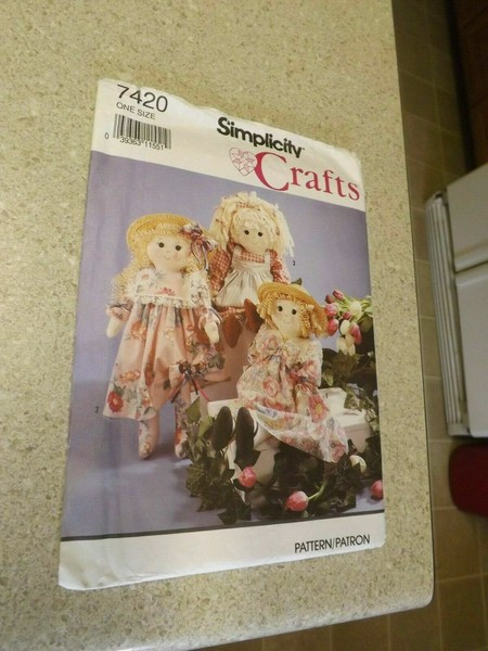 Simplicity Sewing Pattern 7420 Rag Doll 24" & Clothes for sale online ...