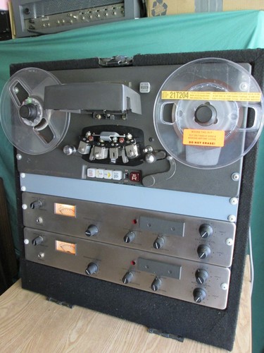 Ampex AG-500 1/4" 2 track 2 channel w/carry case, new head assy just ...