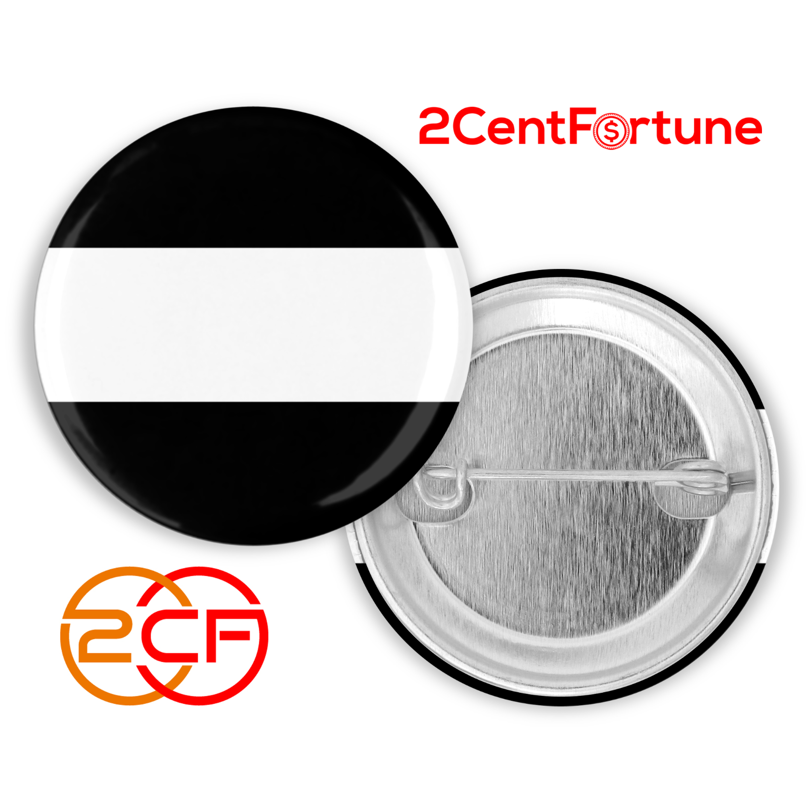 Black Lives Matter BLM Pin Button Badge 1.25" White Stripe Activist ...