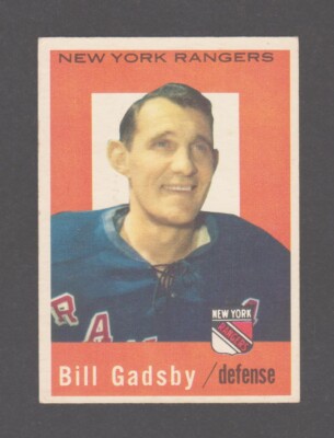 1959 TOPPS #62 BILL GADSBY NEW YORK RANGERS 1959-60 | eBay