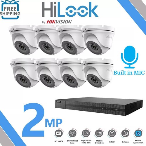 Hikvision CCTV Recorder DVR 4/8 Channel CCTV AUDIO Dome Camera System ...