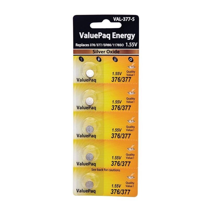 Dantona VAL-377-5 UL377 Watch Battery (5 Pack) 76097324602| eBay