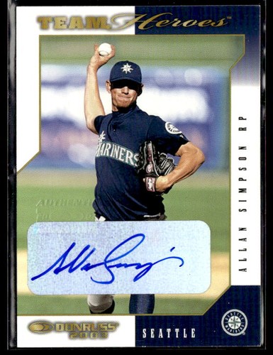 2003 Donruss Team Heroes #447 Allan Simpson Autographs | eBay