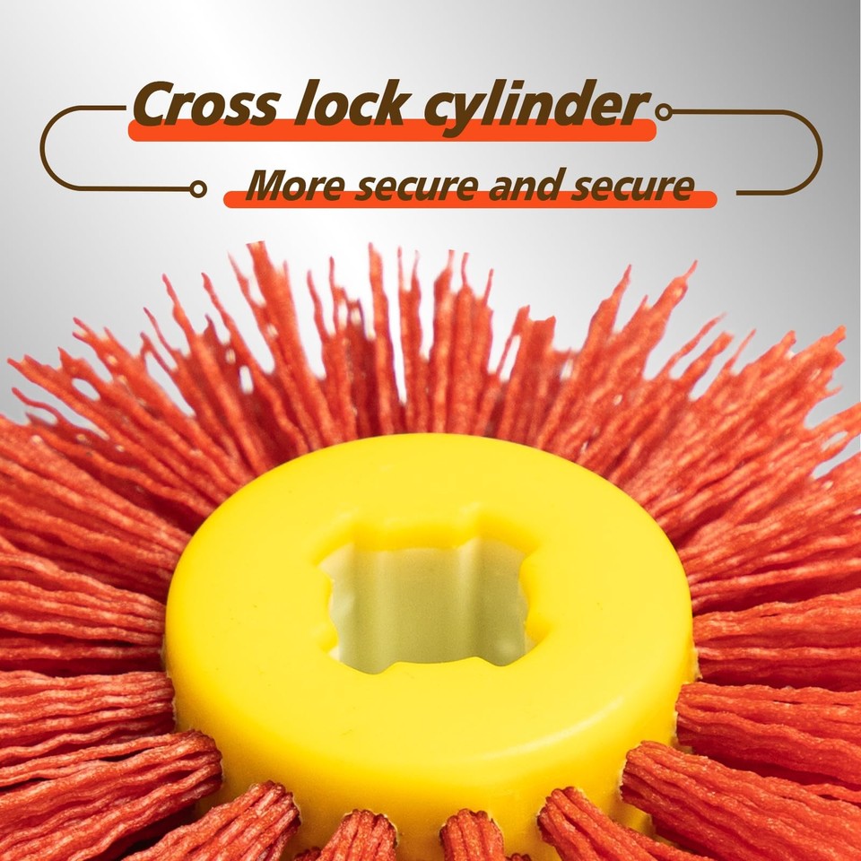 Abrasive Nylon Drawing Wheel Drum Burnishing Polishing Brush Fits ...