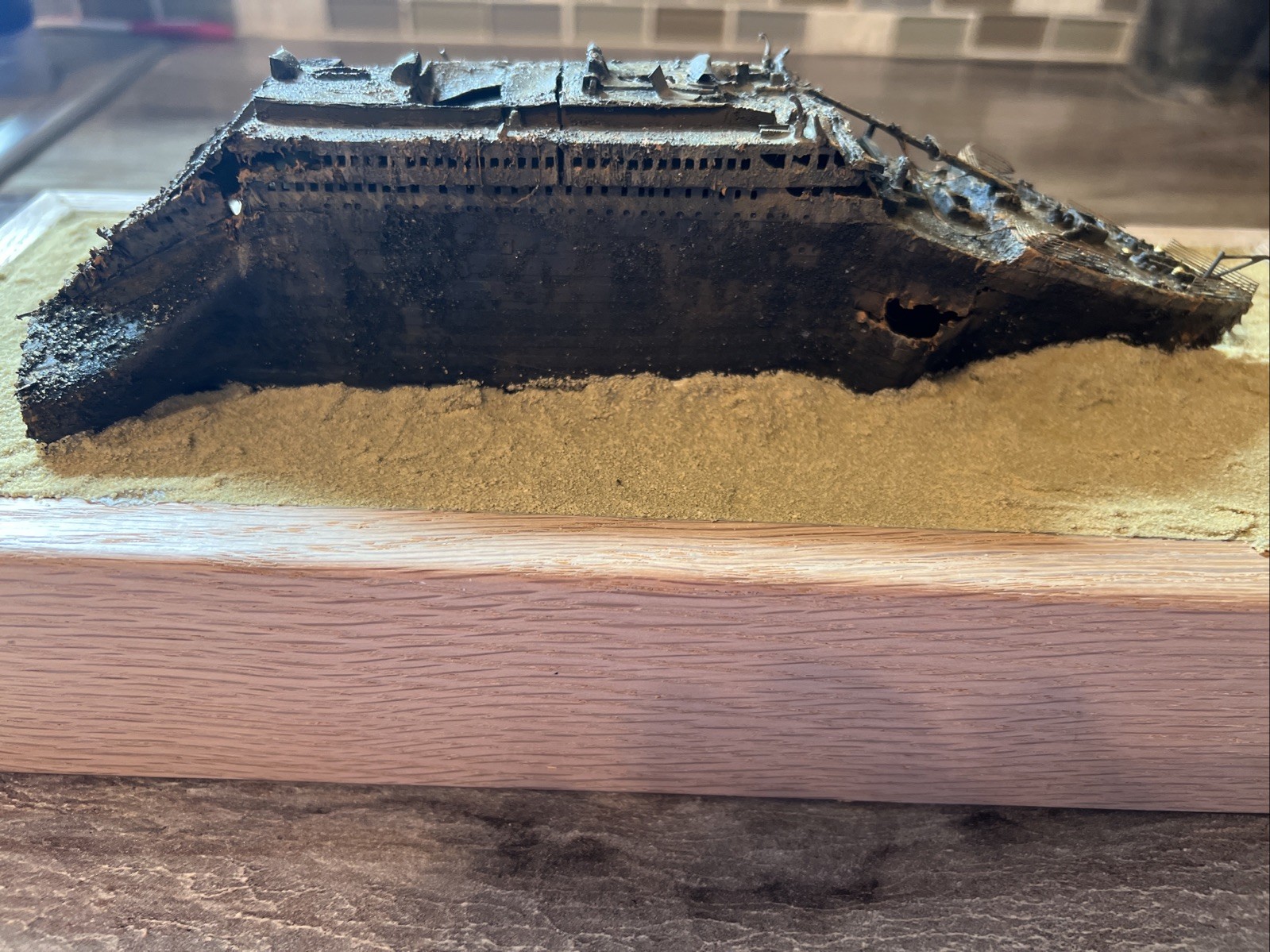 1/570 Titanic Bow Wreck Model With Wood Base | eBay