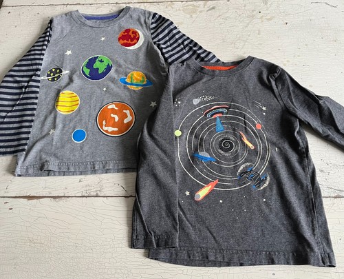 Boy's MINI BODEN Size 5-6 Space Theme Shirt Lot | eBay