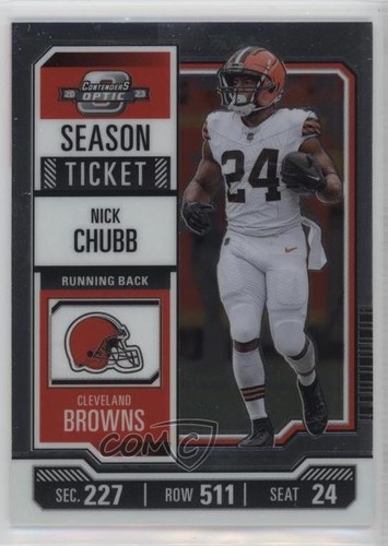 2023 Panini Contenders Optic Season Ticket Nick Chubb #12 | eBay