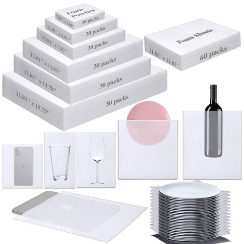 Dish Packing Supplies for Moving,180pack Cushion Foam Pouches for ...