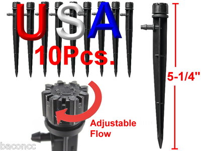 Orbit 10pk Micro Bubbler Drip Irrigation Adjustable Emitters Stake ...