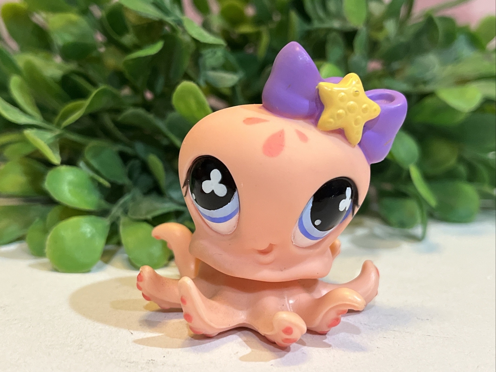 Littlest Pet Shop 513 LPS Authentic Pink Octopus Blue Eyes Purple | eBay