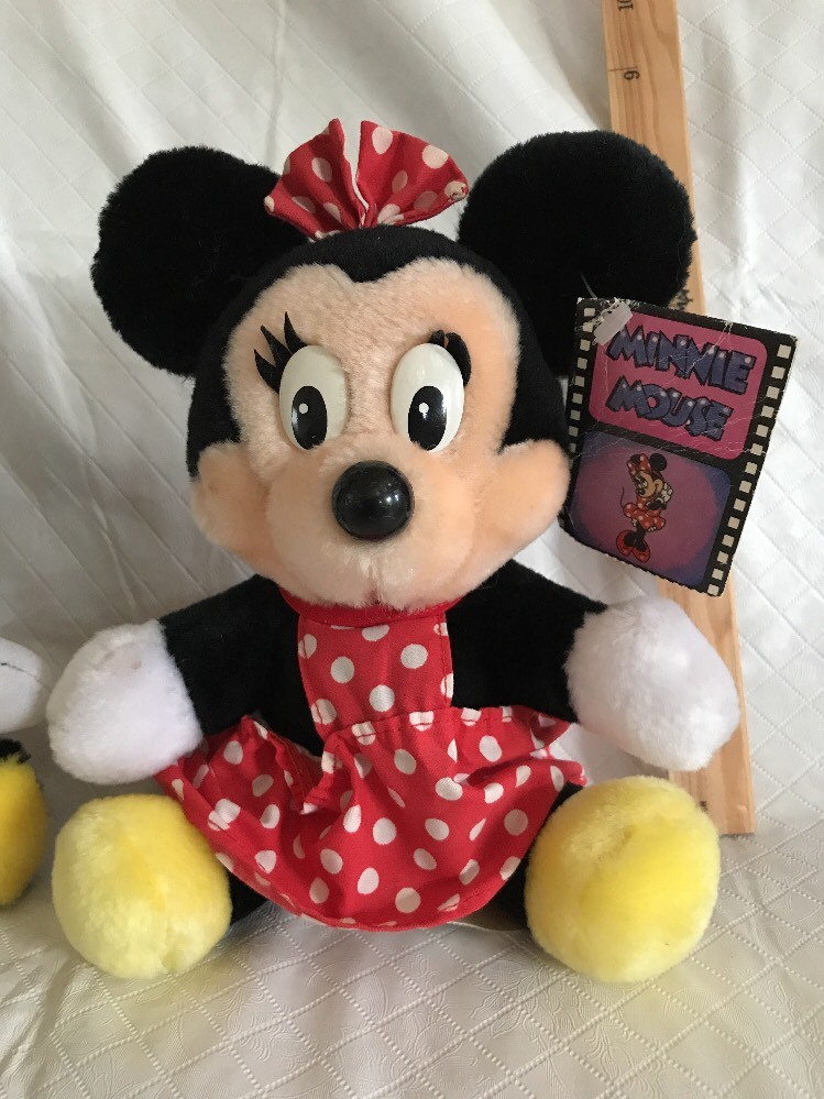 Stuffed Plush Mickey & Minnie Mouse Toy Dolls Vintage 7” Sitting | eBay