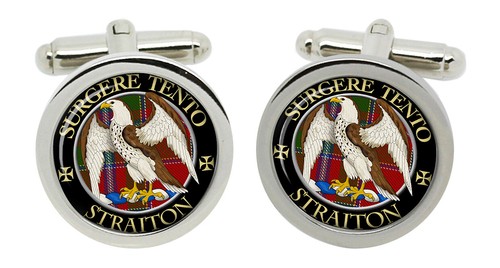 Straiton Scottish Clan Cufflinks in Chrome Box | eBay