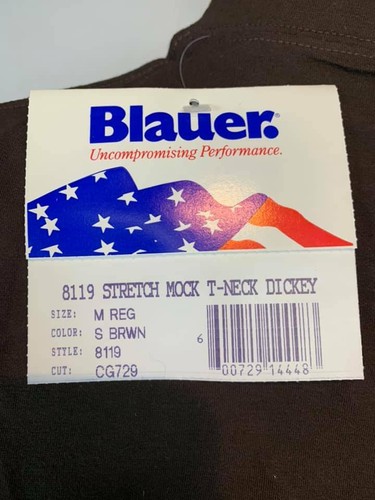 NWT Blauer Brown Law Enforcement 8119 Police Dickie Mock Turtleneck ...