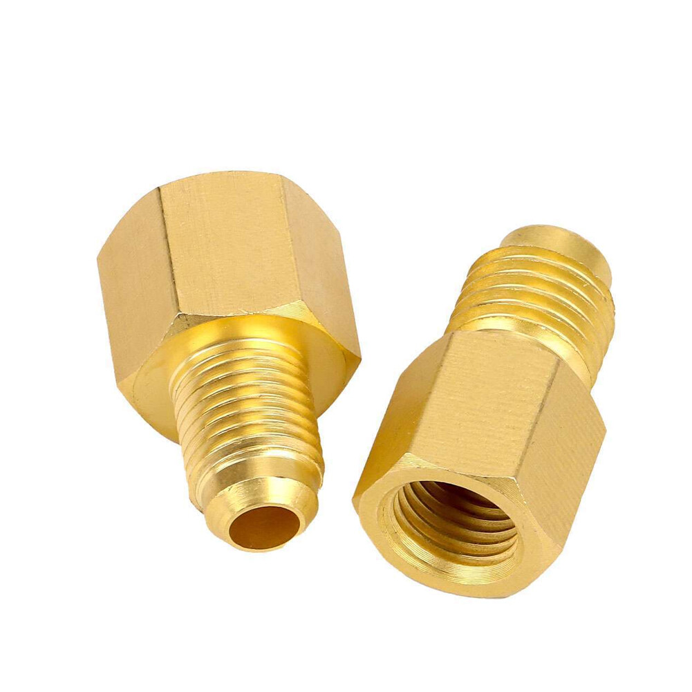 6 PCS R134a To R12 Fitting Adapter 1/4 Female Flare 1/2 Male Valve Kits ...