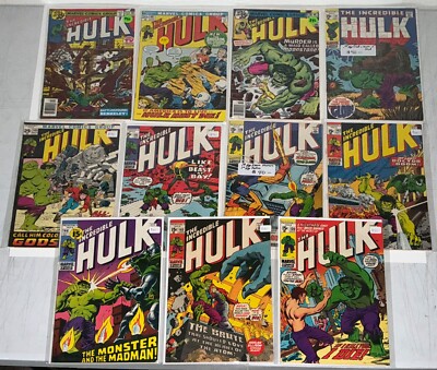 Marvel The Incredible Hulk 121 130 136 144 234 Comic Book LOT Mid Grade ...