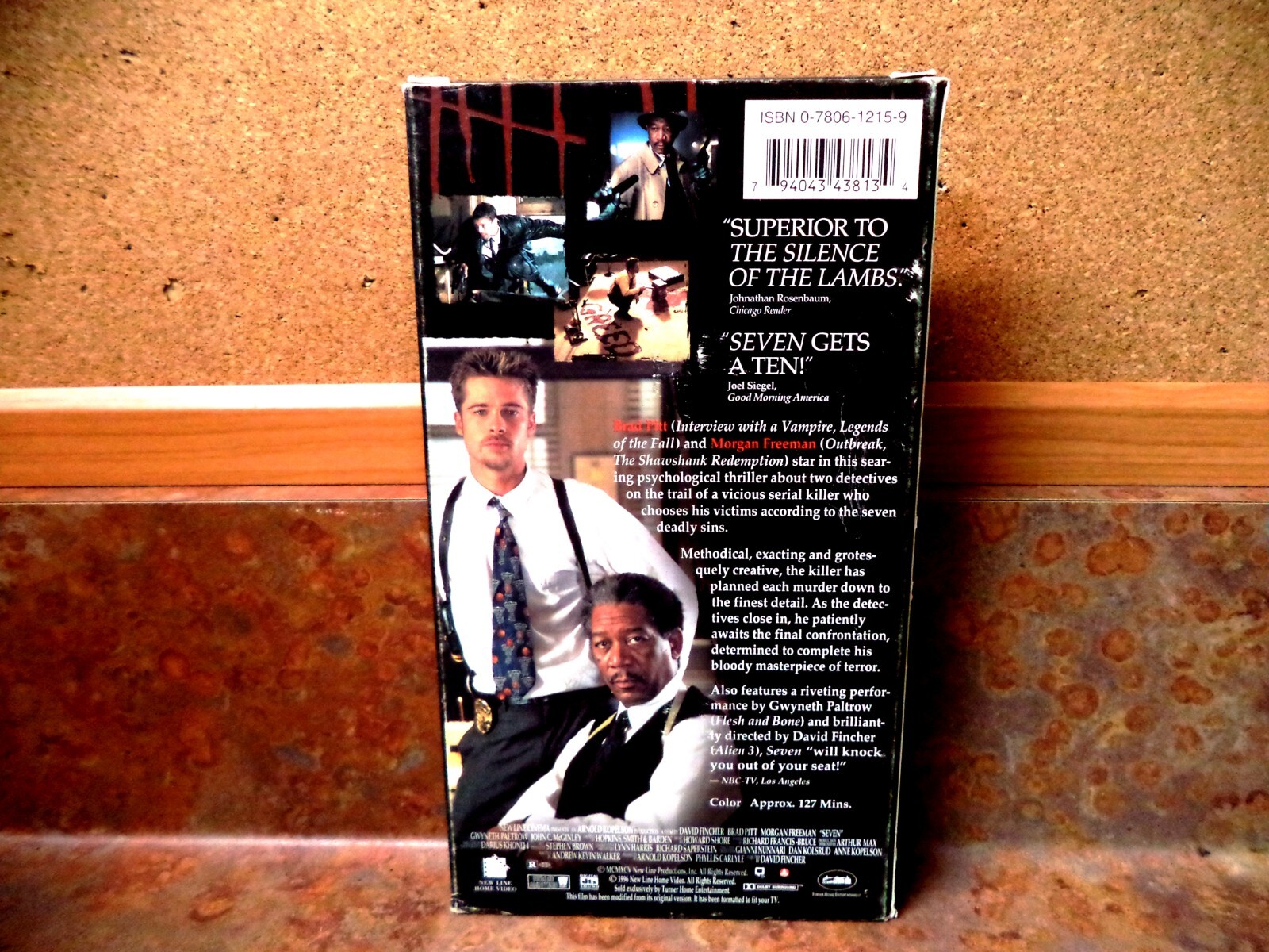 SEVEN (VHS 1996) Brad Pitt, Morgan Freeman, Gwyneth Paltrow, John C ...