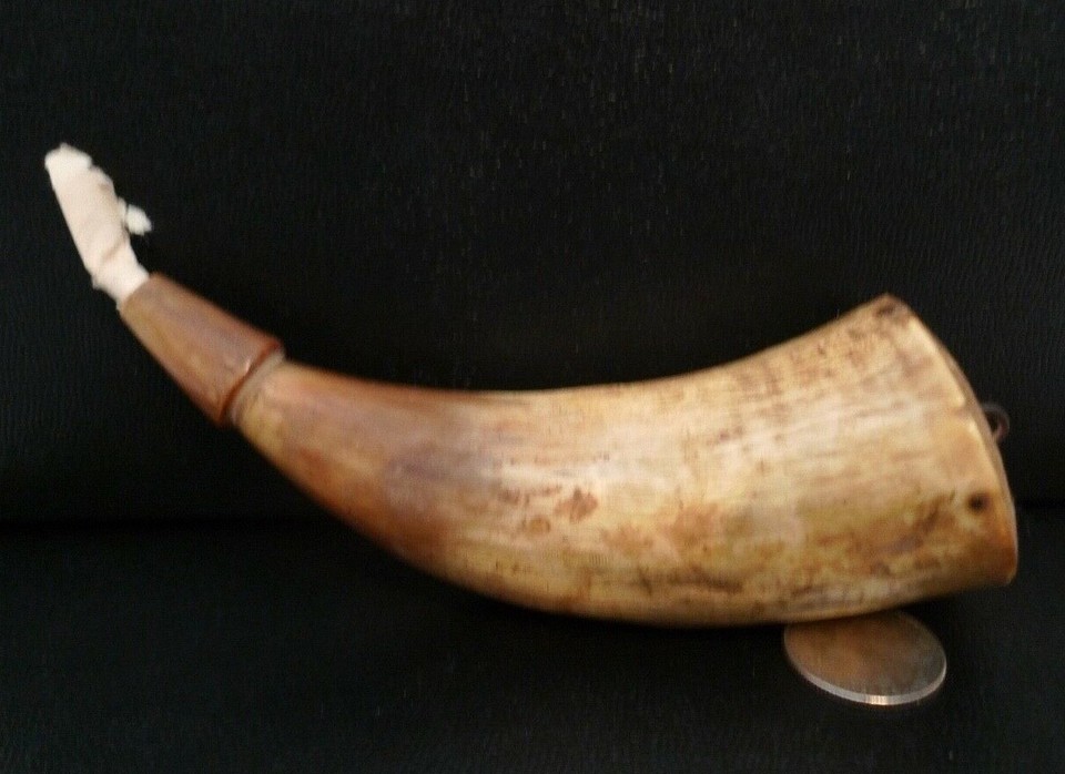 Antique Powder Horn Musket Gun Civil War Era Original !!! | eBay