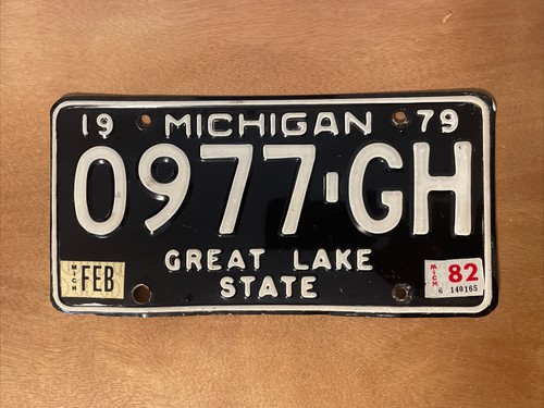 1979 1982 Michigan License Plate Commercial # 0977 GH | eBay