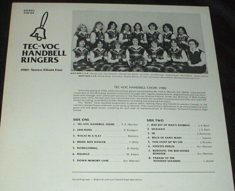 TEC-VOC HANDBELL RINGERS Handbells Bells PRIVATE LP CANADA WINNIPEG | eBay