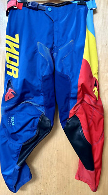Thor Motocross Pants Blue/Red Size: 32 #176 | eBay