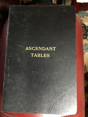 Ascendant Tables The sign and degree of the Zodiac 1913 | eBay