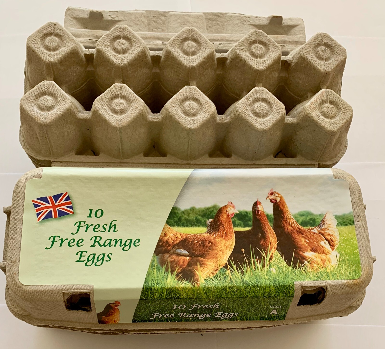 10 EGG BOXES FOR 10 EGGS QUALITY PRINTED FREE RANGE EGG BOXES FOR MED ...
