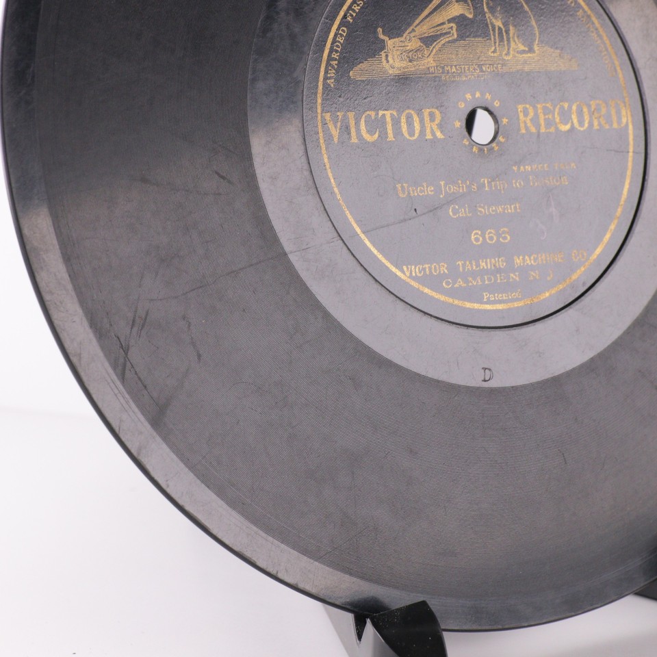 Cal Stewart Uncle Josh's Trip To Boston 1909 8" 78 rpm Single Sided ...