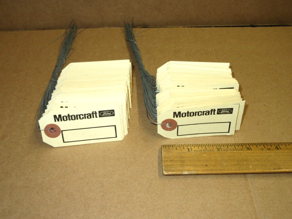 NOS Ford, NOS Motorcraft lot 100 pieces part number identification tags ...