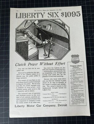 Antique Vintage 1916 Liberty Six Automobile Print Ad | eBay