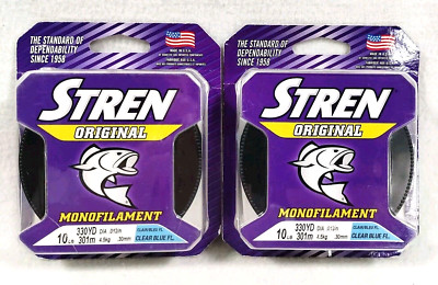 2 - Stren Original Monofilament Fishing Line 10 Lb test 330 Yd Each ...