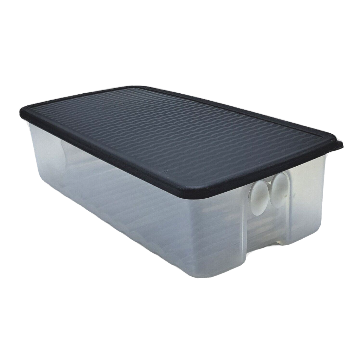 Tupperware Fridgesmart Medium Long Container 8 1/2 Cup Divider Black ...