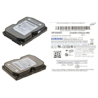 SAMSUNG SP2504C 250GB SATA II 7200RPM 3.5'' 8808993484300| eBay