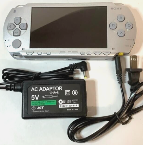 Sony PSP 1000 SILVER Handheld Region Free Playstation Portable Console ...