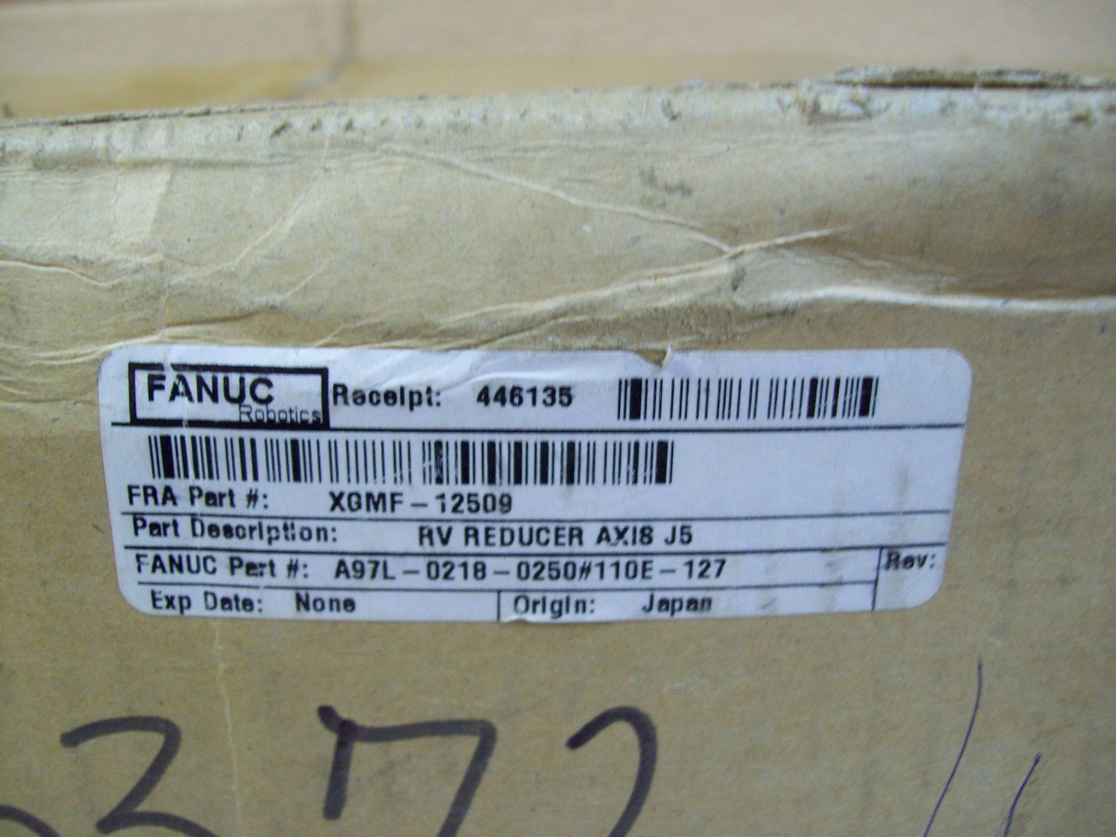 FANUC ROBOTICS A97L-0218-0250#110E-127 RV REDUCTION GEAR - NEW - FREE ...