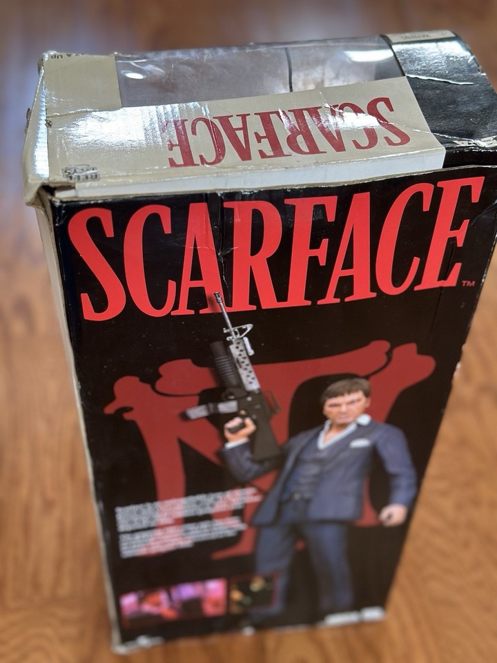 NECA Scarface TONY MONTANA 1/4 Scale 18" Talking Action Figure Blue ...