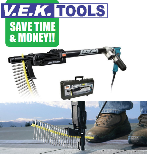 QUIK DRIVE MAKITA AUTO FEED COLLATED SCREW GUN COMBO KIT-DECKING,ROOFS ...