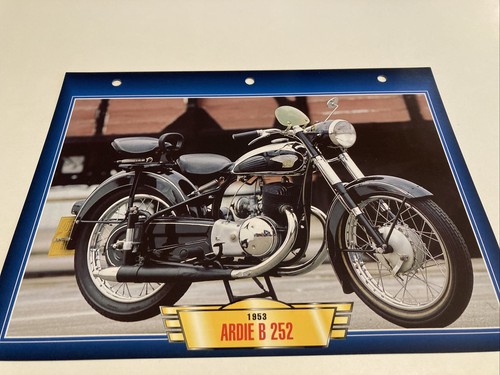 Ardie 250 B252 1953 Form Card Motorbike Passion Collection Atlas 252 B ...