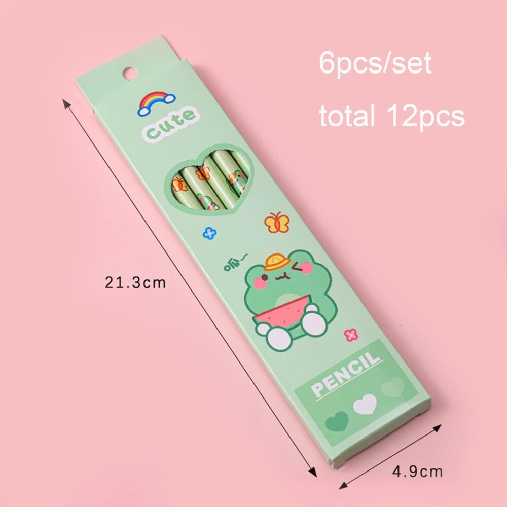 Wood HB Pencil Wooden Pencils Green Frog Pencils Office | eBay