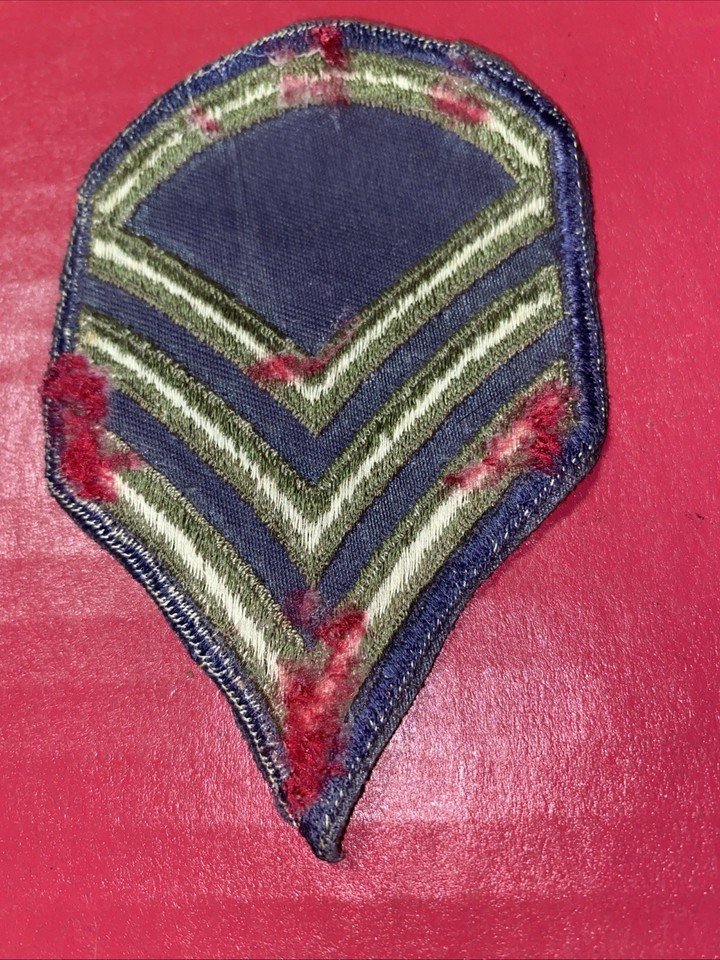 US Army Staff Sergeant Patch Rank Chevron SSG Gold on Green Sew On | eBay