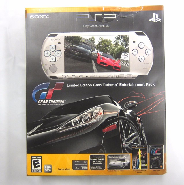 Sony PSP 3000 Gran Turismo Limited Edition Pack 64MB Mystic Silver ...