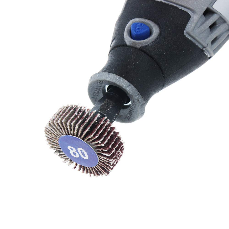 20PCS Abrasive Flap Wheel Sander 80 Grit 1/8" Shank Diameter 32Mm 3/8 ...