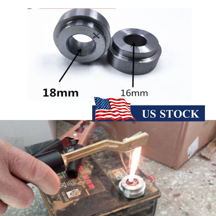 2x 18mm & 16mm Car Battery Pile Head Repair Tool Battery Welding Mold ...