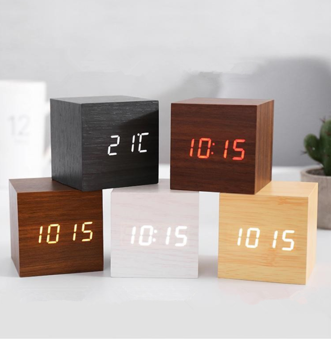 Modern Wood Alarm Clock New Qualified Digital Wooden LED Alarm Clock