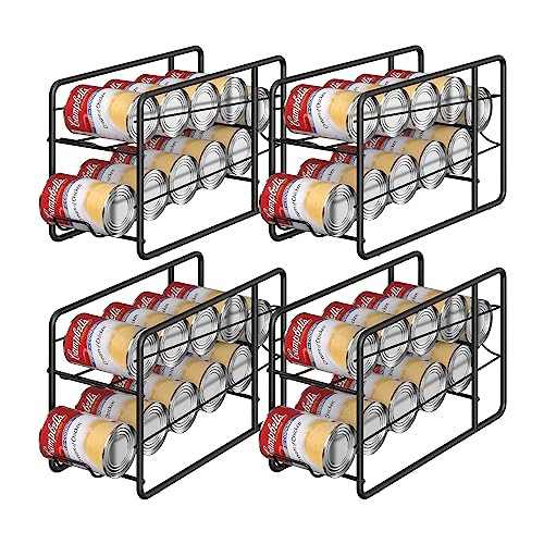 4 Pack Can Dispenser Rack, Stackable Can Storage Organizer Holder for ...
