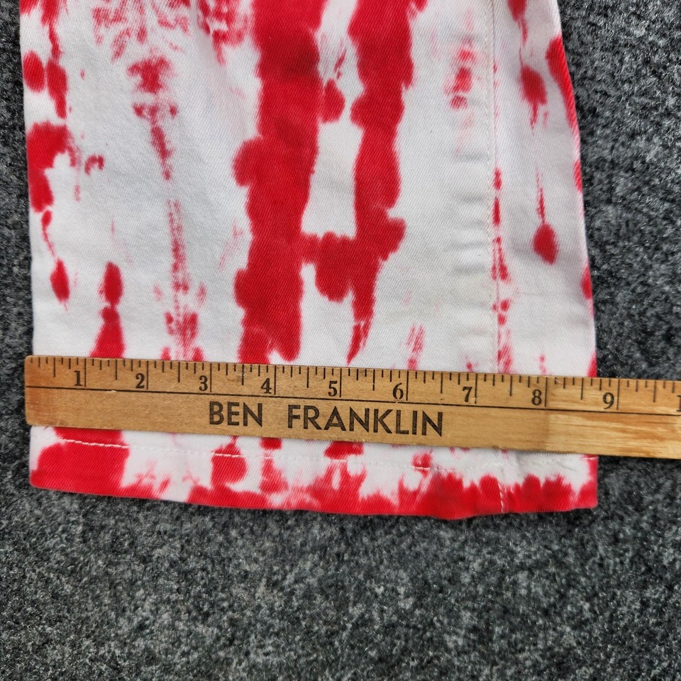 Ranch Dress'n Jeans Womens Size 5 Red White Blue Tie Dye Bell Bottom ...